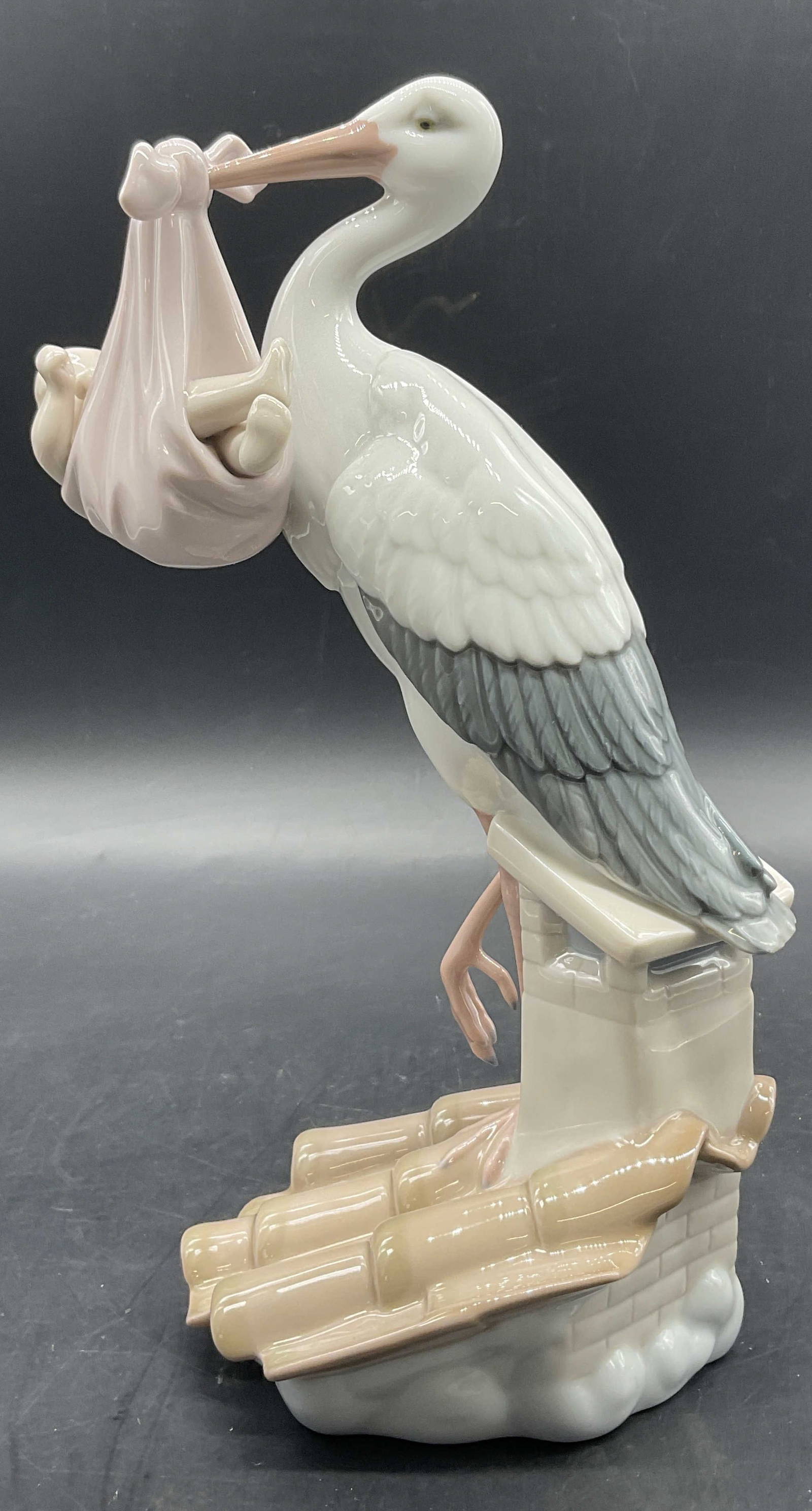 1996 Lladro Stork W/ Baby Porcelain Figural, Spain - Jul 16, 2025 | The ...