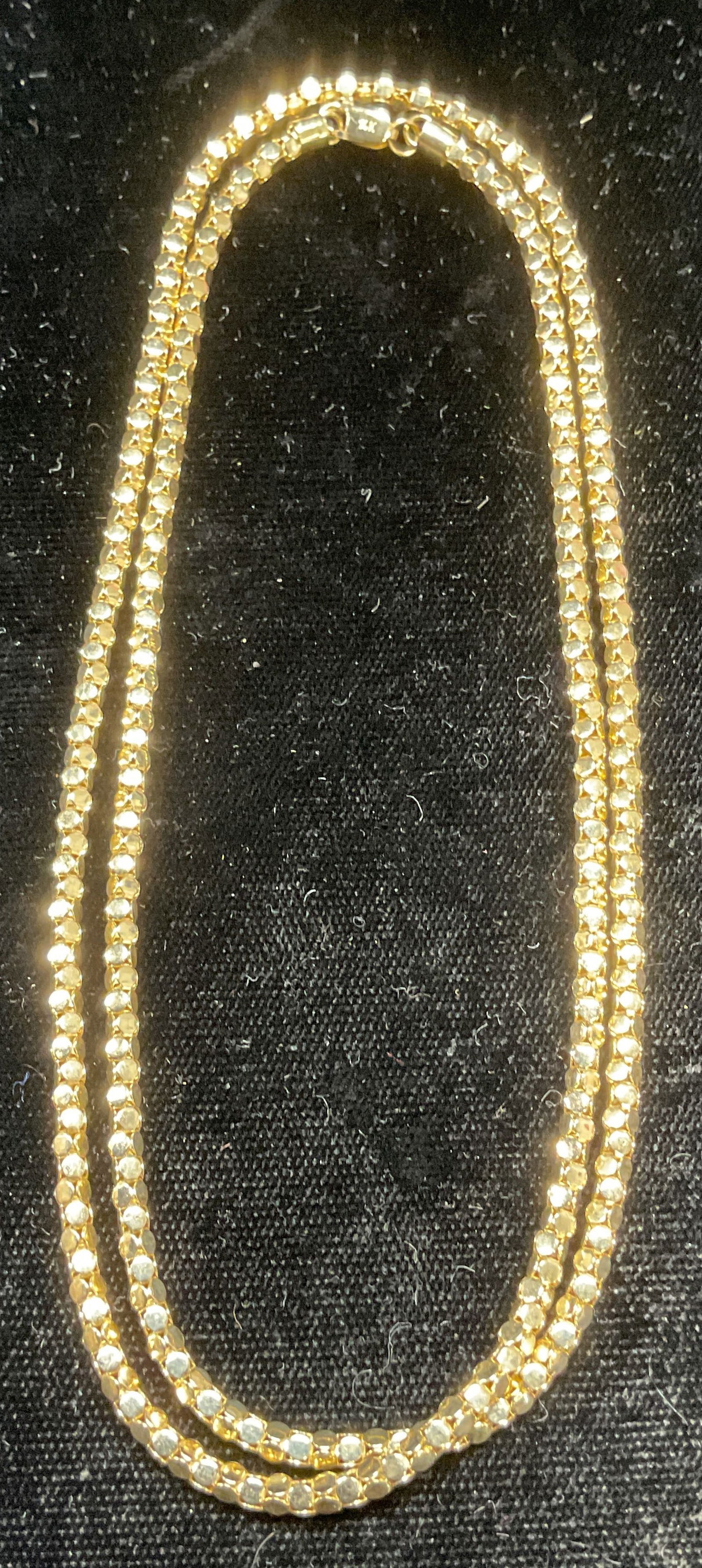 Signed Ma 14k Yellow Gold Box Chain Necklace - Jul 23, 2025 | The ...