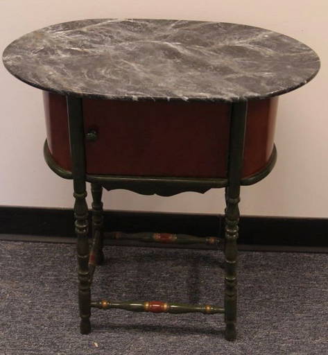 Antique Faux Painted Cigar Humidor Table