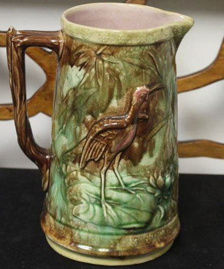 Majolica Flamingo Pitcher - Jan 25, 2015 | The Benefit Shop Foundation ...