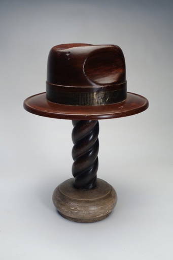 Handcrafted Wooden Hat on Turned Stand - Apr 12, 2015 | The Benefit ...