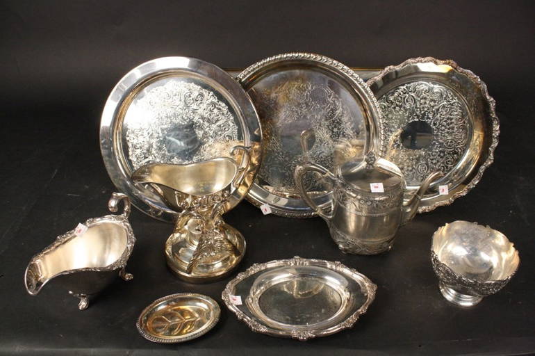 Antique And Vintage Silver Plate Group Lot