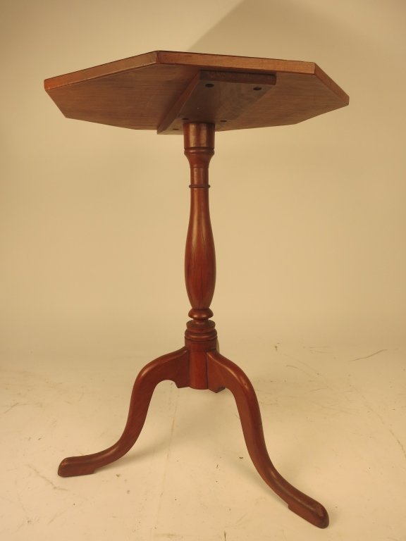 Antique Octagonal Pedestal Side Table
