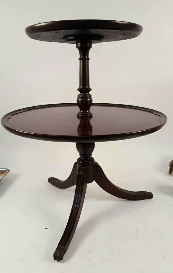 Vintage Mahogany two tiered Pie Table