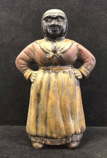 Antique Cast Iron Aunt Jemima / Mammy Bank