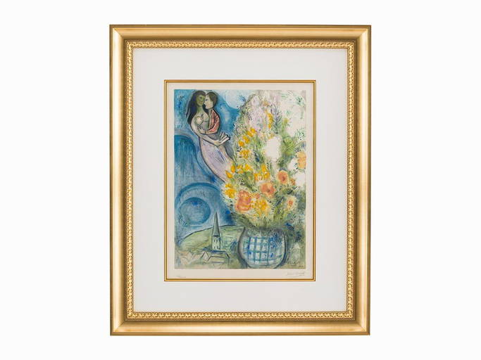 Marc Chagall After Lithograph Les Coquelicots 1949 Jan 22 2015