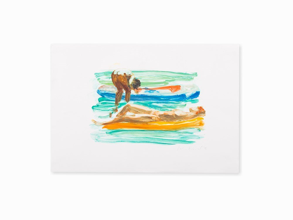 Eric Fischl, Beach Raft, Monotype, 1986