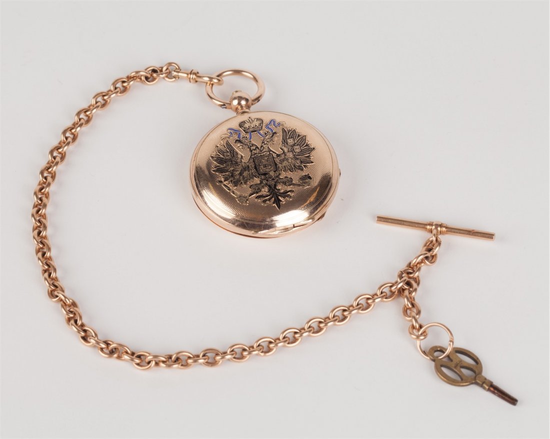Imperial Russian Presentation Pocket watch in Gold.