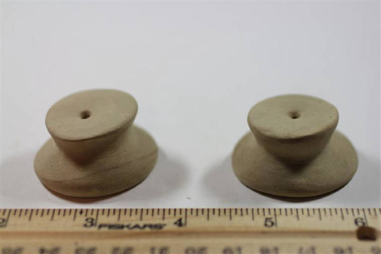 Two Southwestern Type Adena Ear Spools, Ex Tim Weaver