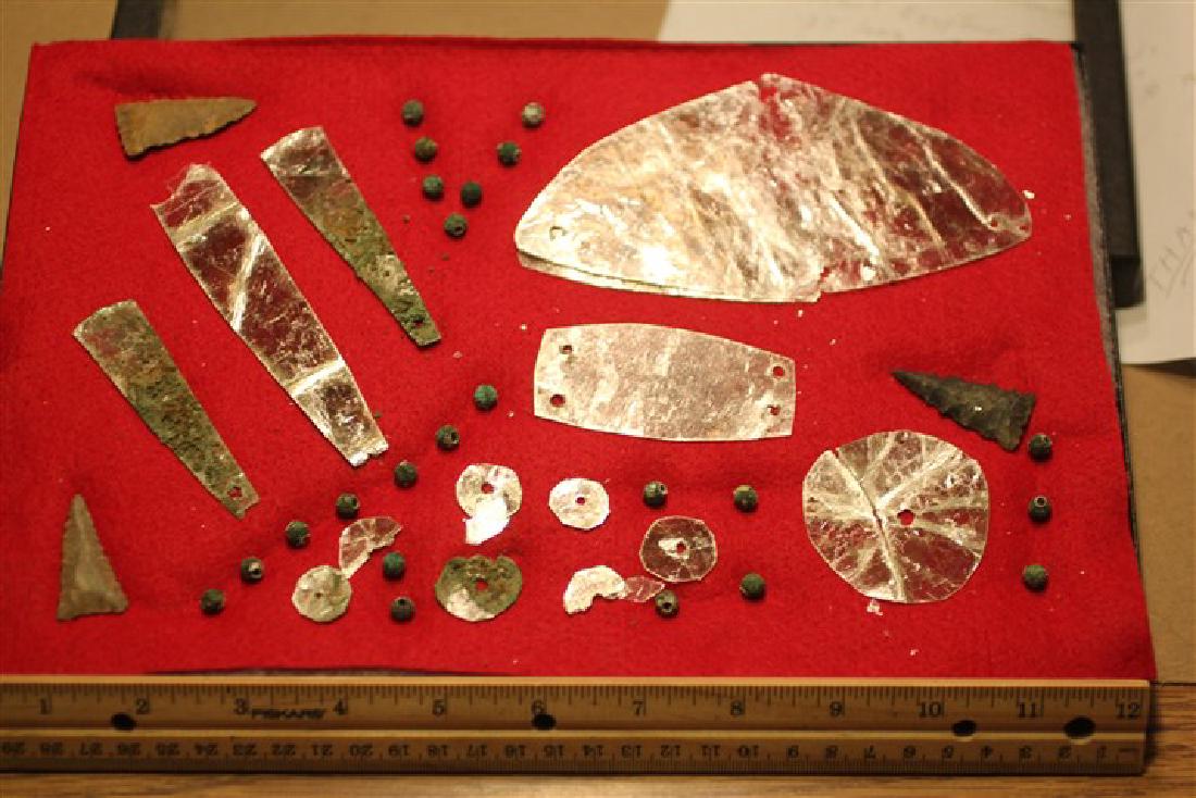 Hopewell Artifacts, Misc Gorgets & Copper Beads