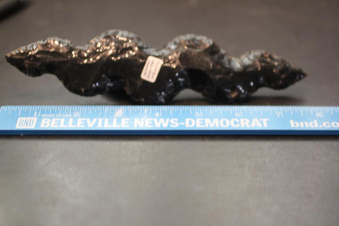 7 3/4'L Obsidian Zoomorphic Snake Blade, Mexico