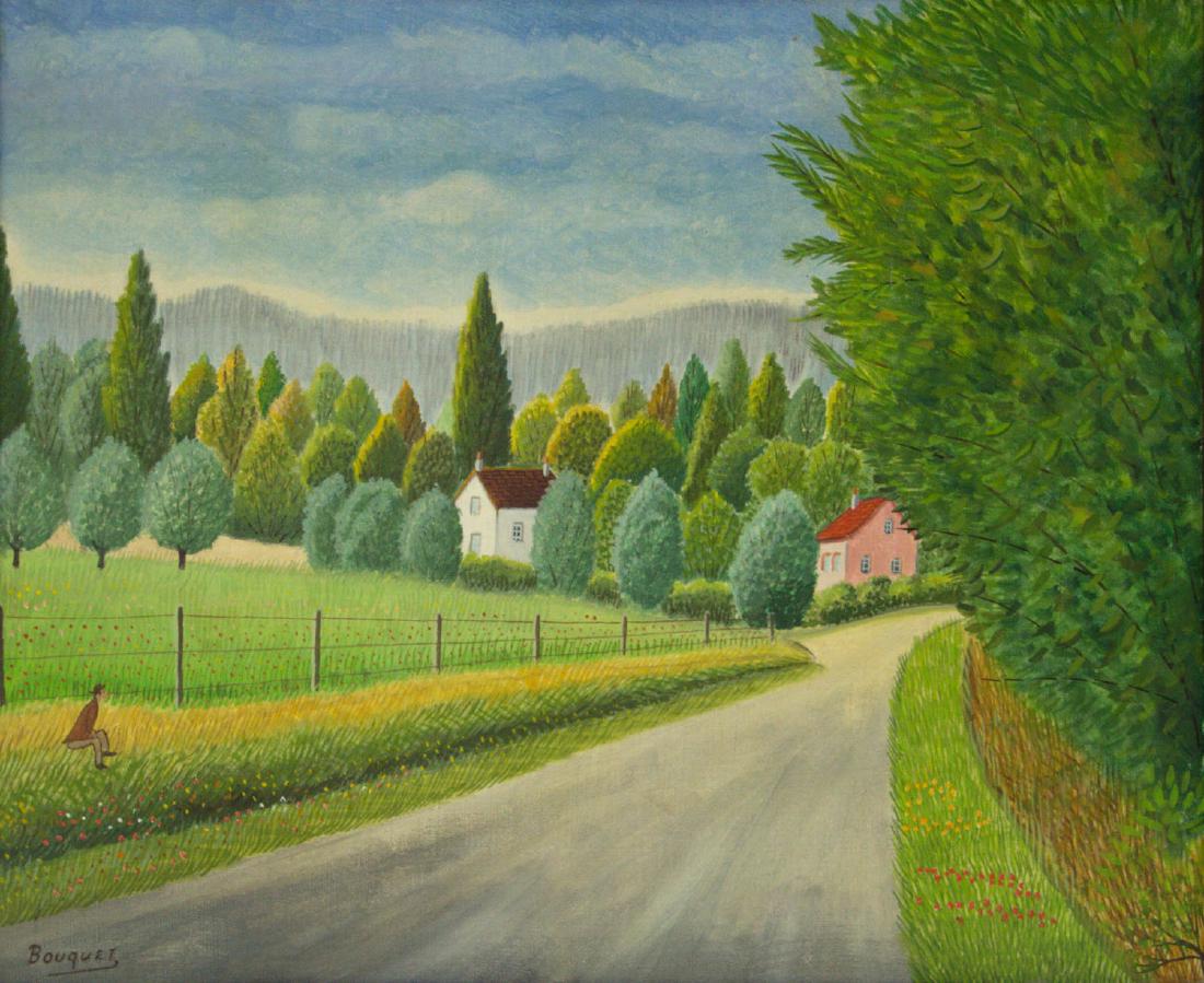 Andre Bouquet (1897 1987) Landscape, Oil On Canvas.