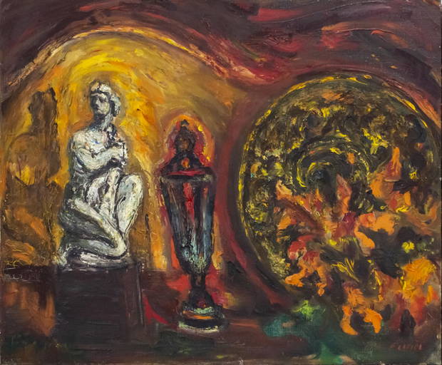 Yitzhak Frenkel Frenel (1899-1981) - Still Life, Oil on Canvas. (#0064 ...