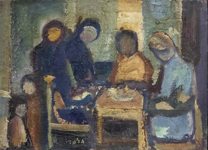 Aharon Giladi (1907-1993) - Family, Oil on Canvas. (#0070) on May 26 ...