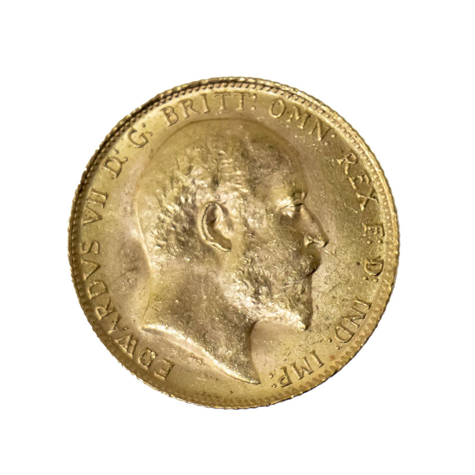 Edward Vii Gold Sovereign Coin, 1909.