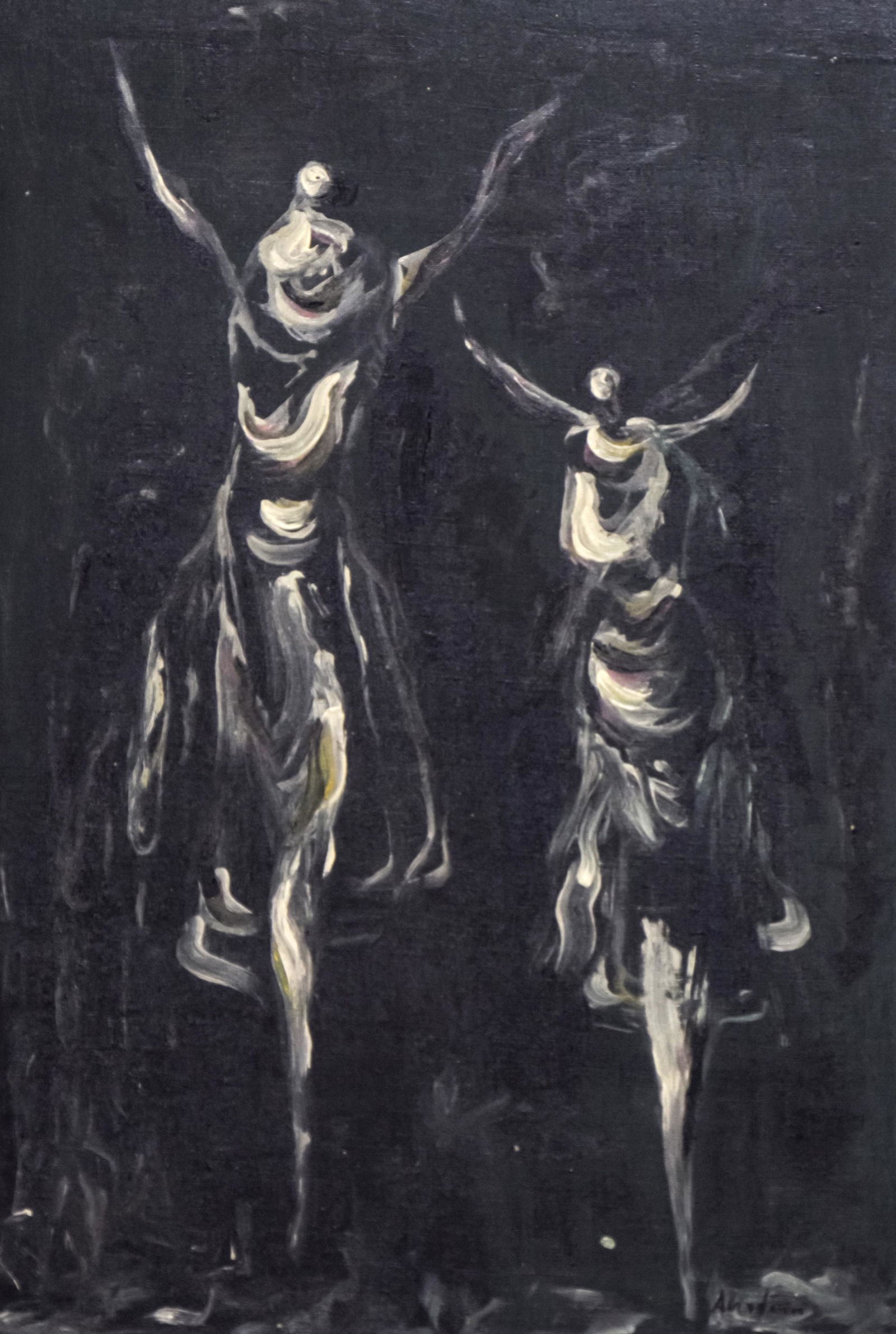Alfred Aberdam (poland, 1894-1963) - Angels, Oil On Canvas. Auction
