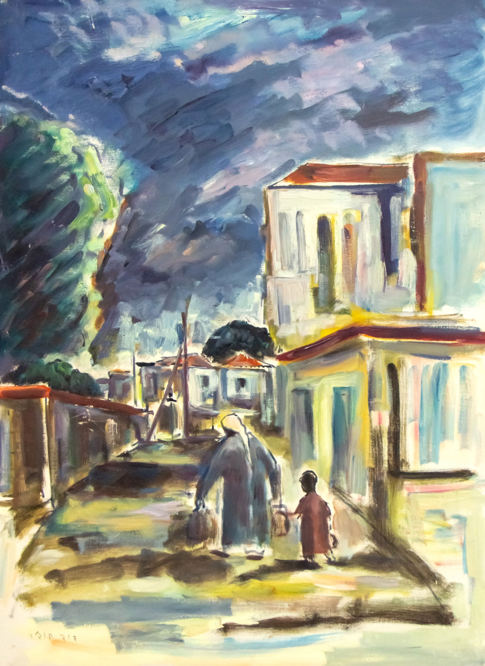 David Hendler (1904-1984) - Woman And Child In The Landscape, Oil On ...