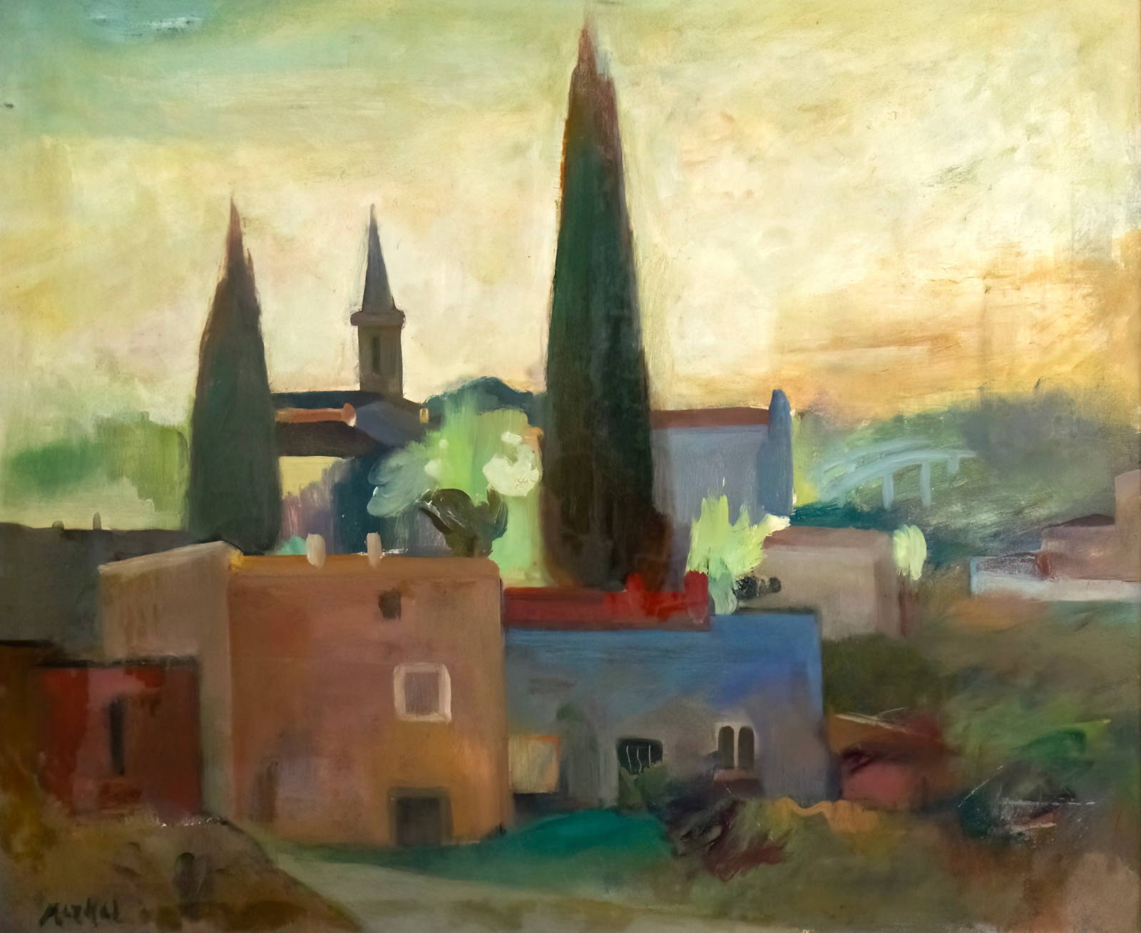 Georg Merkel (austrian, 1881-1976) - Landscape, Oil On Canvas. Auction