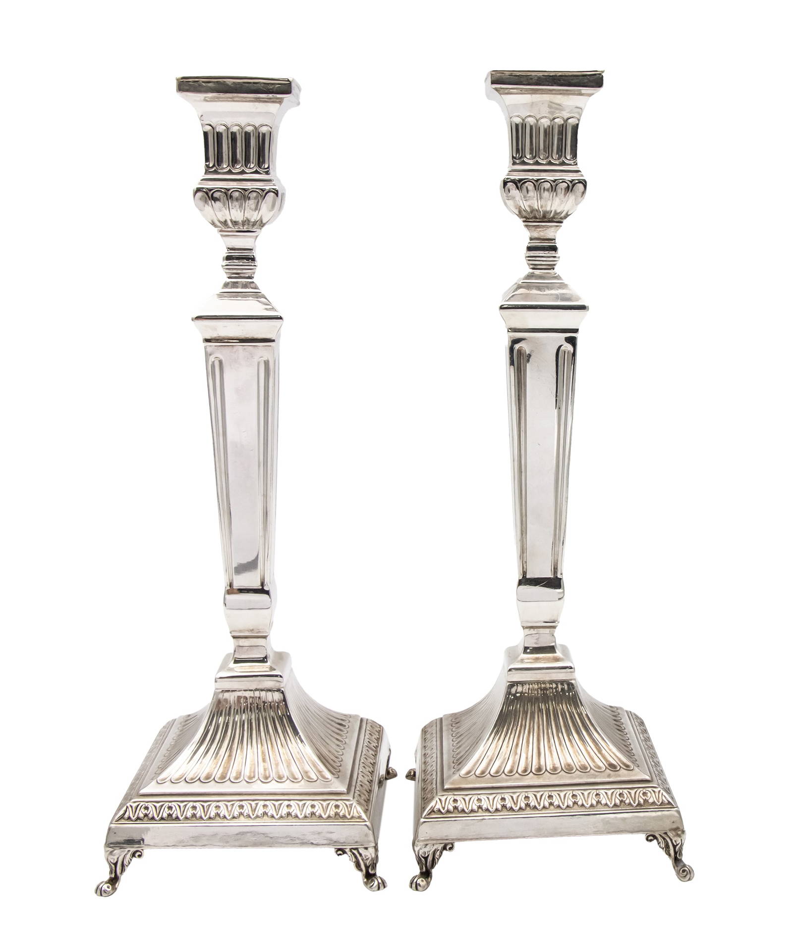 Hazorfim Pair Of Sterling Silver Massive And Impressive Candlesticks ...