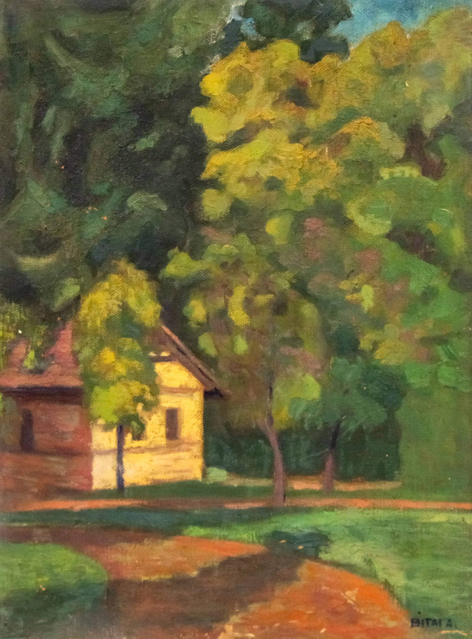 Arpad Bitay (hungarian, 1900-1935) - Landscape, Oil On Canvas. Auction