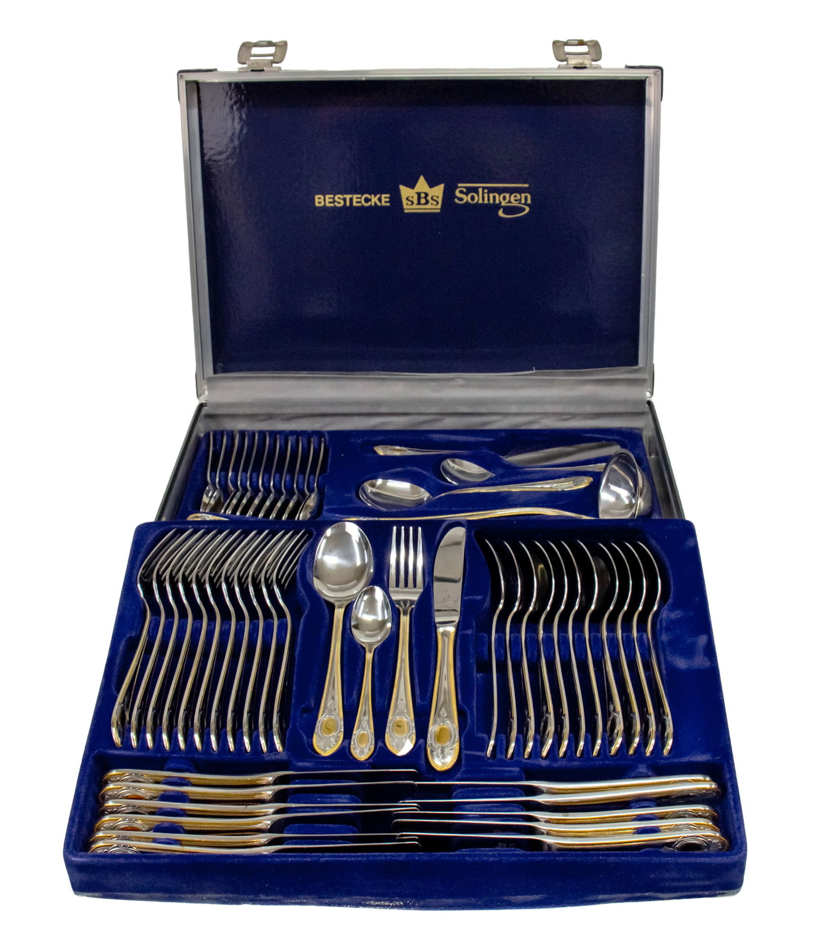 Bestecke Solingen Gold Plated 70pcs Flatware Cutlery Set In A Suitcase ...