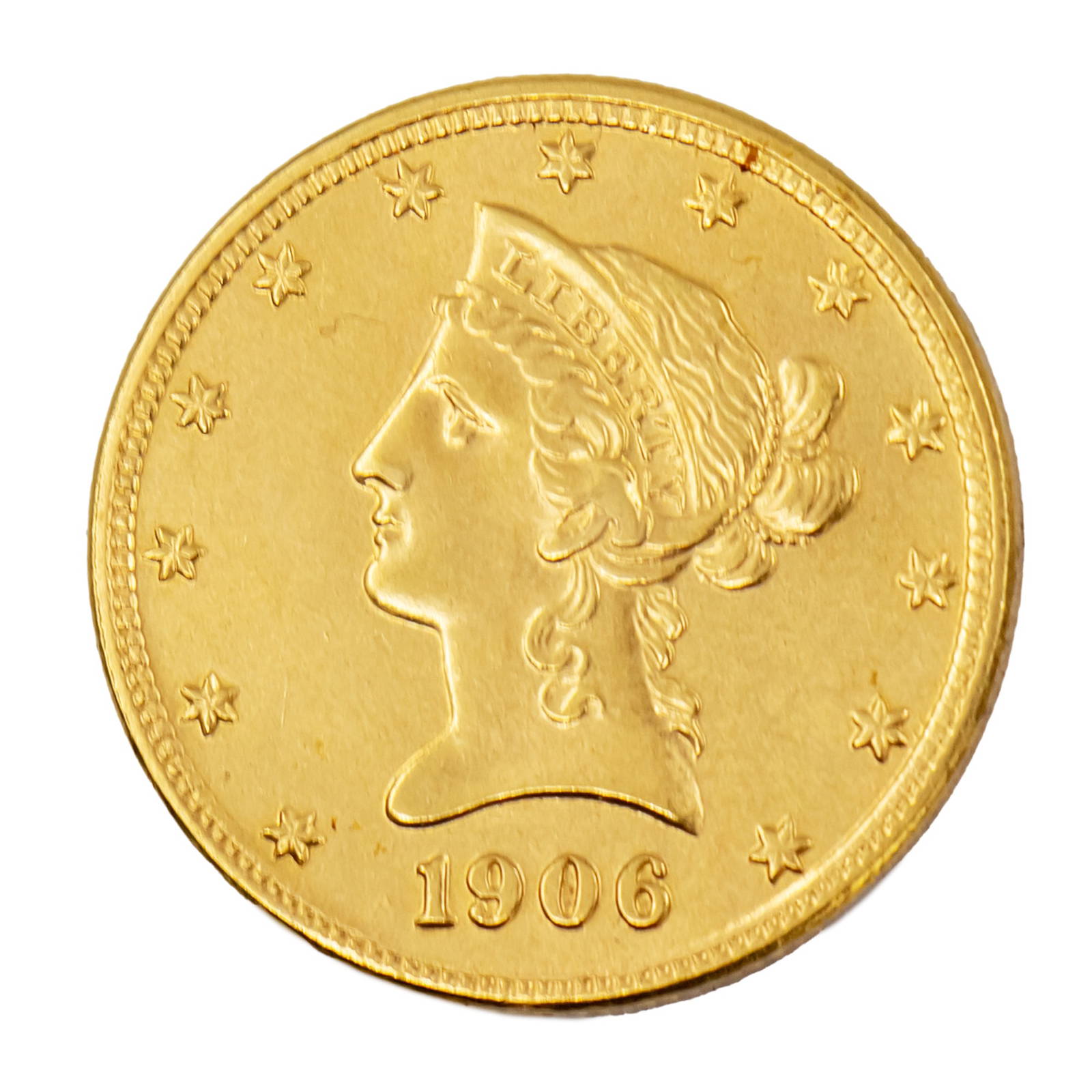American Liberty 10 Dollar Gold Coin, 1906. Auction