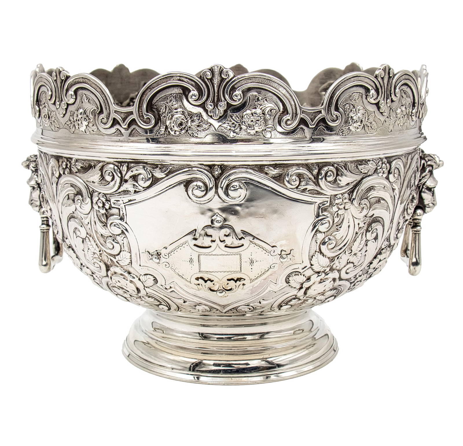 Victorian Sterling Silver Monteith Punch Bowl, Walter & John Barnard ...