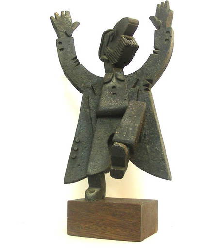 Frank Meisler Sculpture Dancing Jewish Figure.