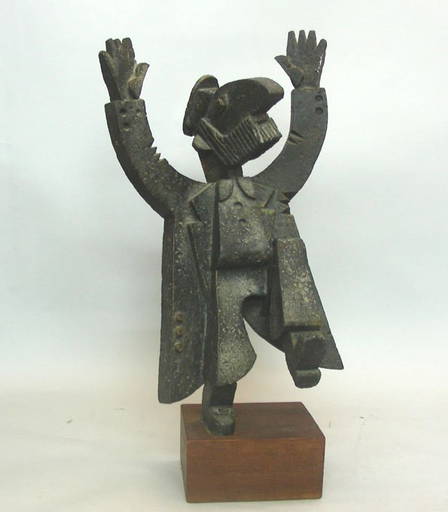 Frank Meisler Dancing Chasidic Jewish Figure Sculpture