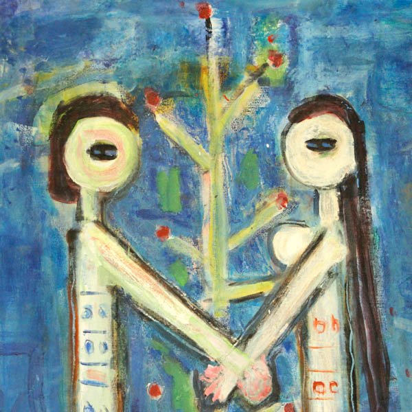 Genia Berger Tree of Life Oil on Canvas Signed Painting