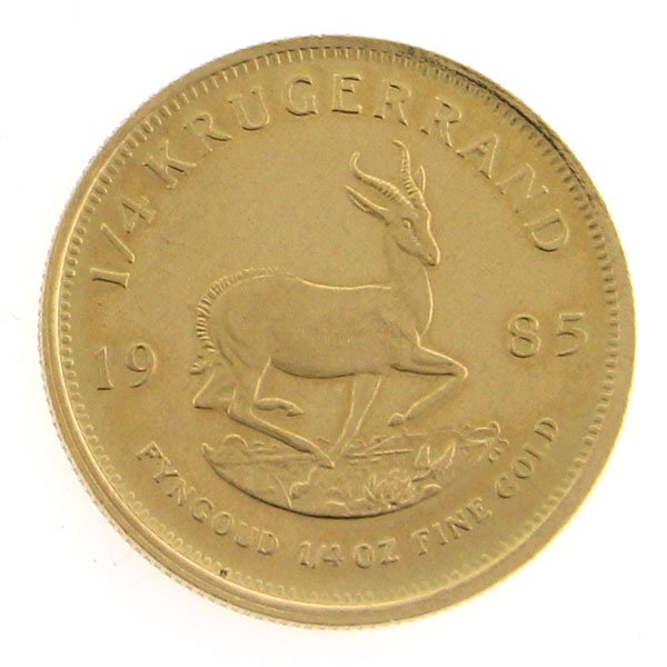 1985 South African 1/4 Oz Fine Gold Krugerrand Coin