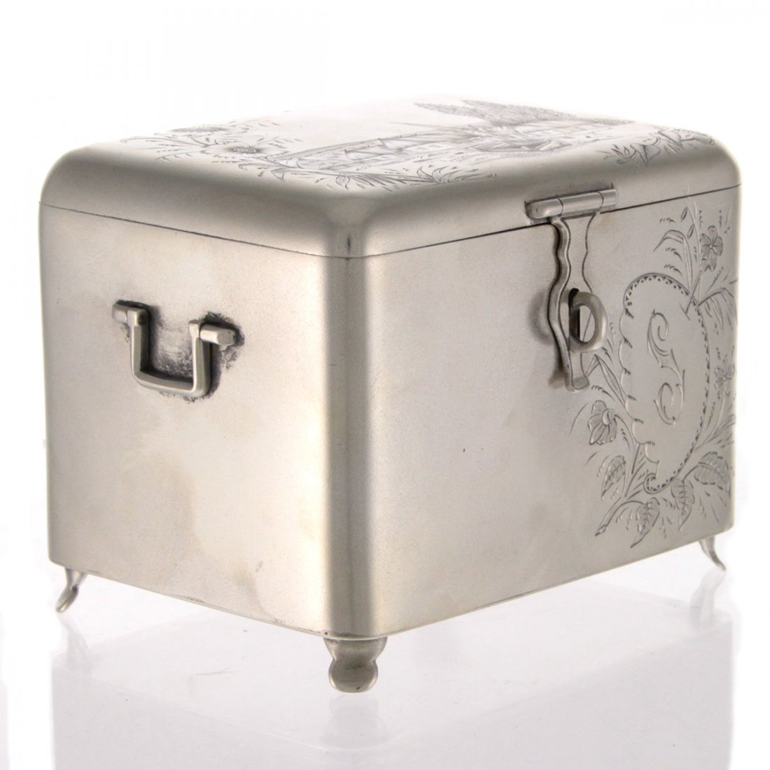 Russian Silver Sugar Box, Moscow, 1893.