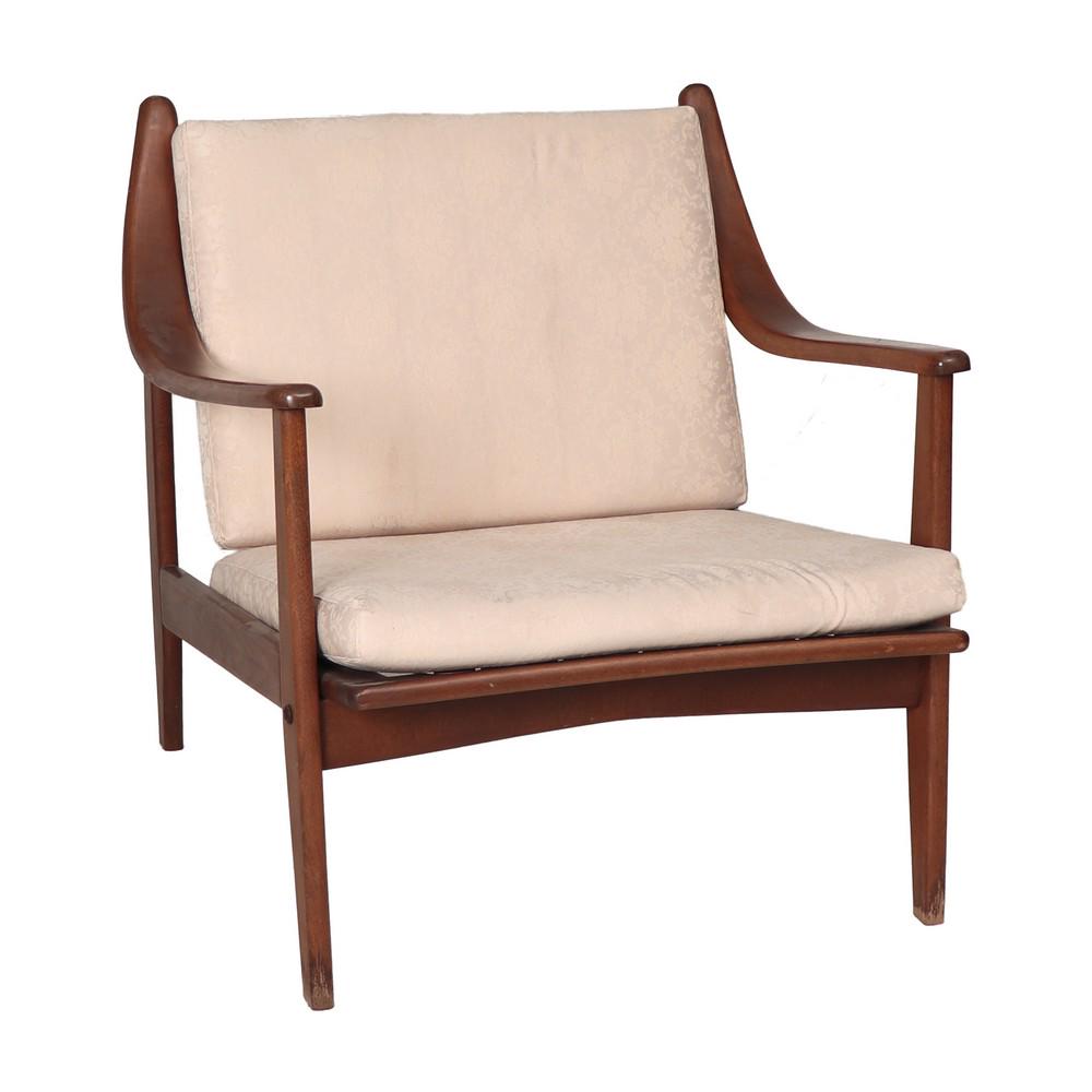 Pizzetti (roma Anni '60) Poltrona In Legno Di Quercia