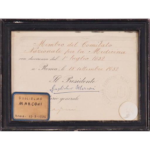 Autografo Di Guglielmo Marconi