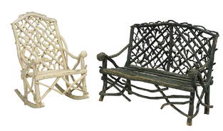 BURL & BRANCH ADIRONDACK CHAIR 43.5" X 28" X 28" - Aug 28, 2022 | THOS ...