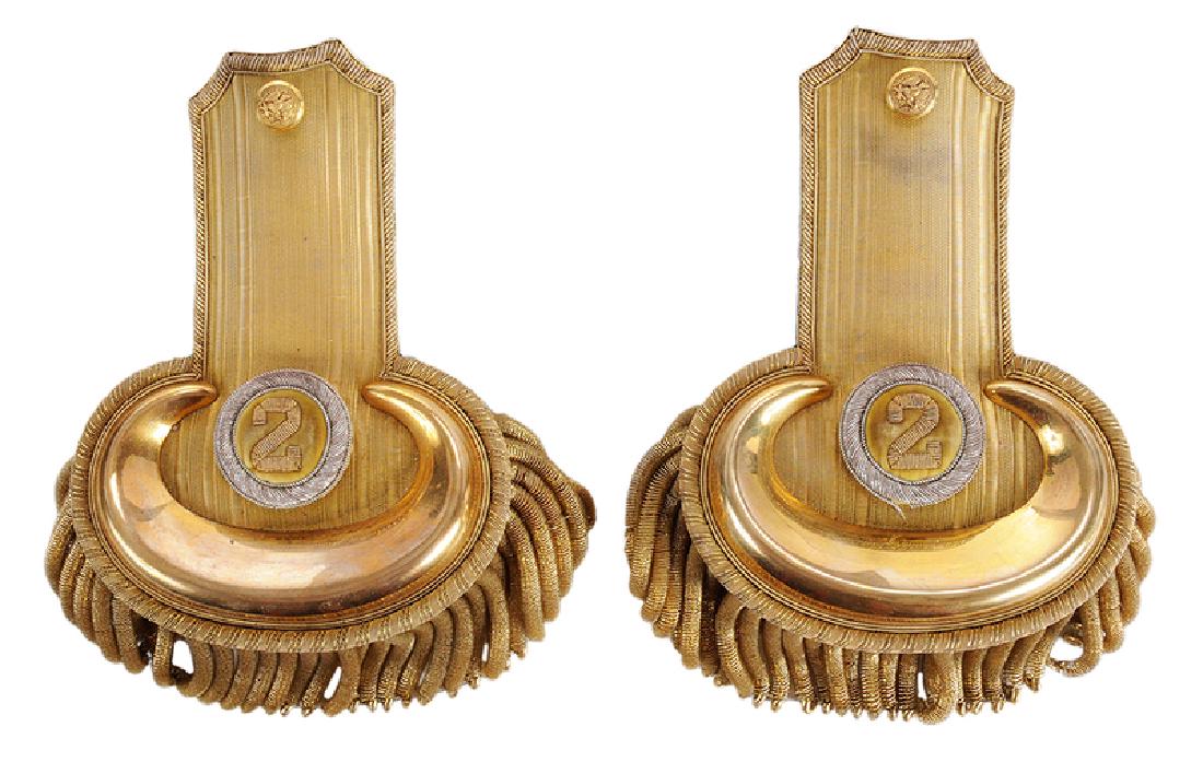 Pair of Civil War Era Epaulets in Case