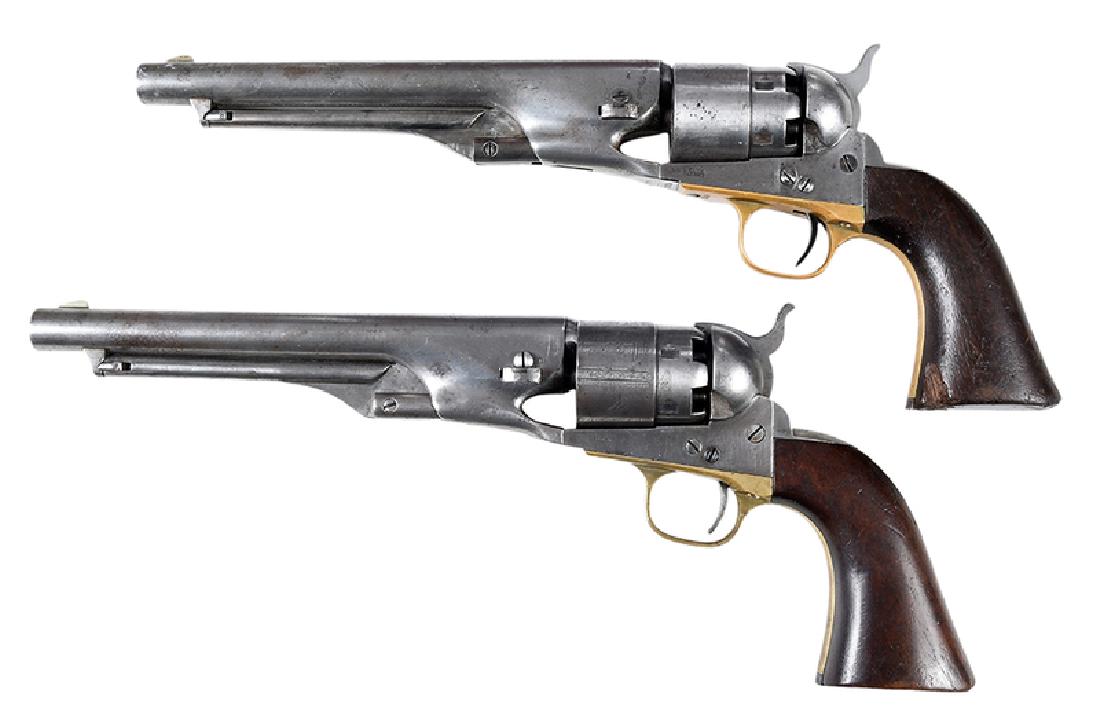 Two Colt Civilian Model 1860 Single Action Revolvers