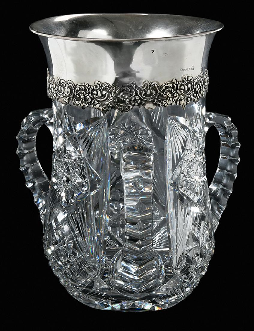 Brilliant Period Cut Glass Loving Cup