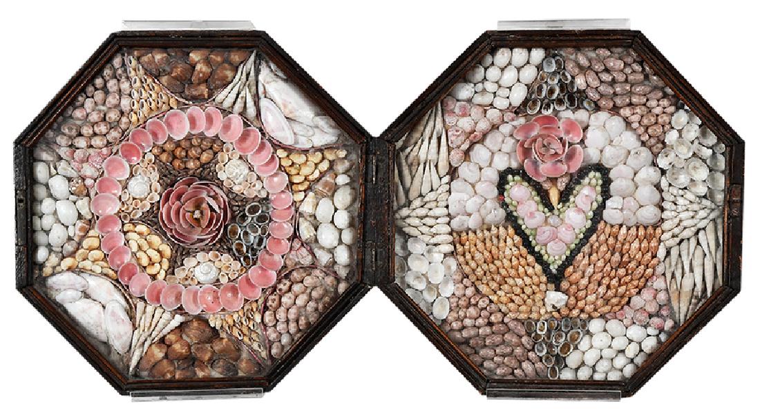 Double Octagonal Shellwork Sailor's Valentine