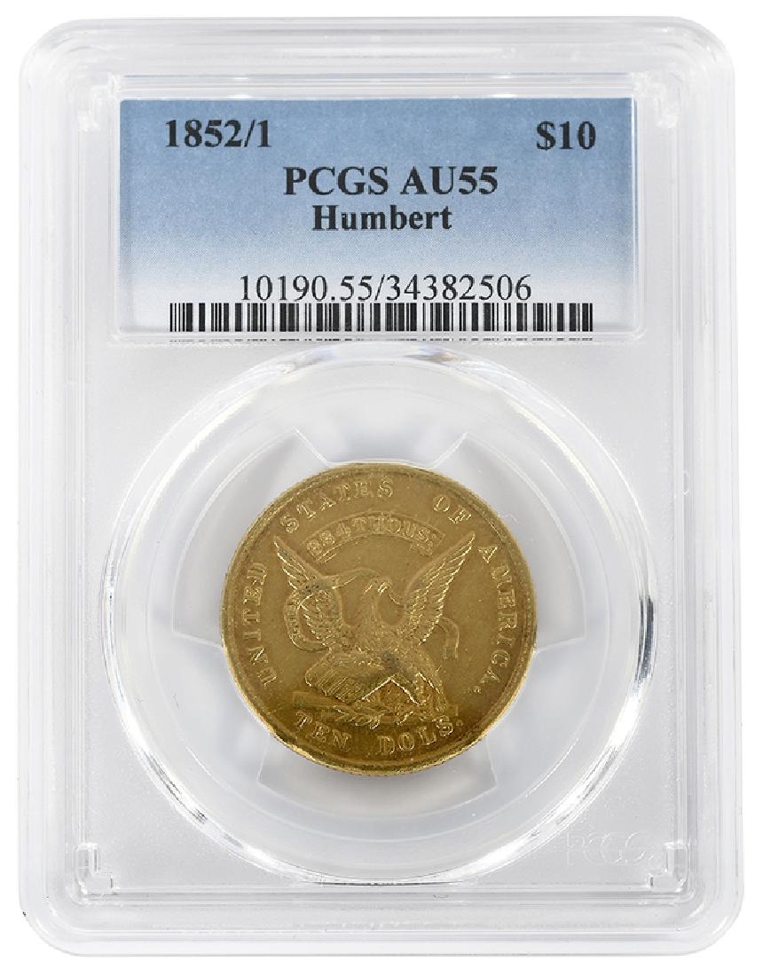 1852/1 $10 Augustus Humbert Gold Coin