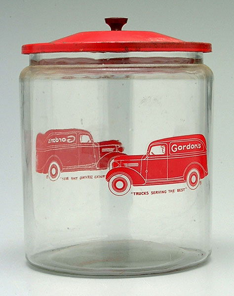 200: Gordon's glass cookie jar,