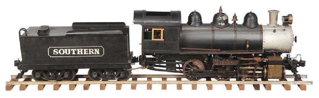 Large Scale Model Steam Locomotive And Tender