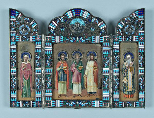 Russian Silver Triptych, Khlebnikov,