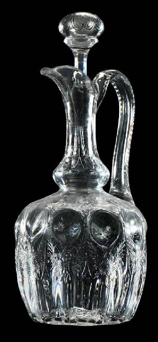 Hoare Cut Glass Decanter, Tiffany Silver Stopper