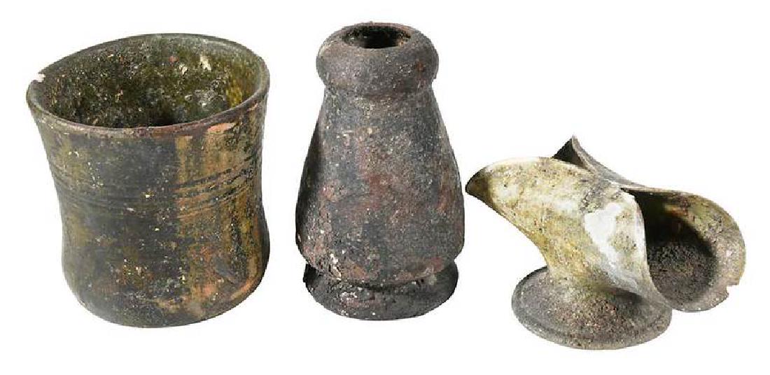 Three George Ohr Burnt Babies