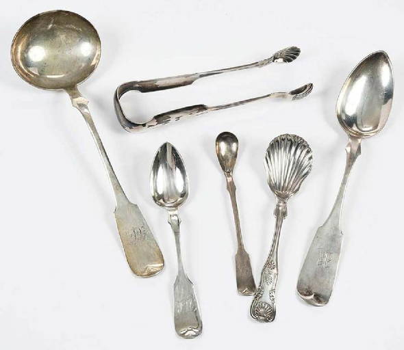 R & W Wilson Coin Silver Flatware