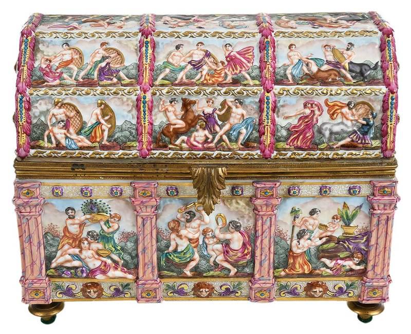 Monumental Capodimonte Jewelry Box