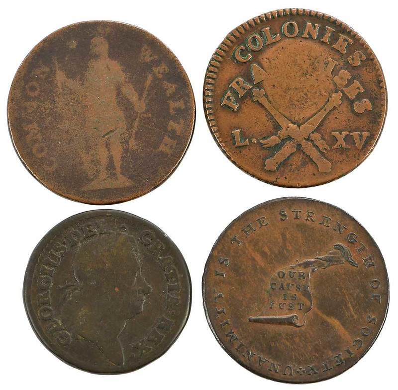 For Auction: Group of Colonial and Post Colonial Copper Coins (#467) on ...