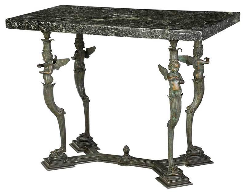 Roman Style Patinated Bronze Center Table - Dec 06, 2019 | Brunk ...