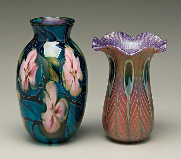 955: Two Charles Lotton vases:
